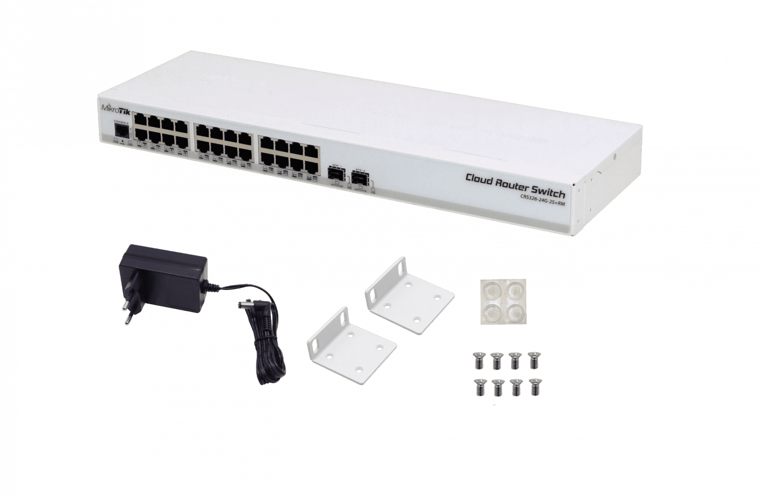 MIKROTIK CRS326-24G-2S+RM. 2-SFP+10G 24-1000 RS232-RJ45 Switch/Layer3 ...